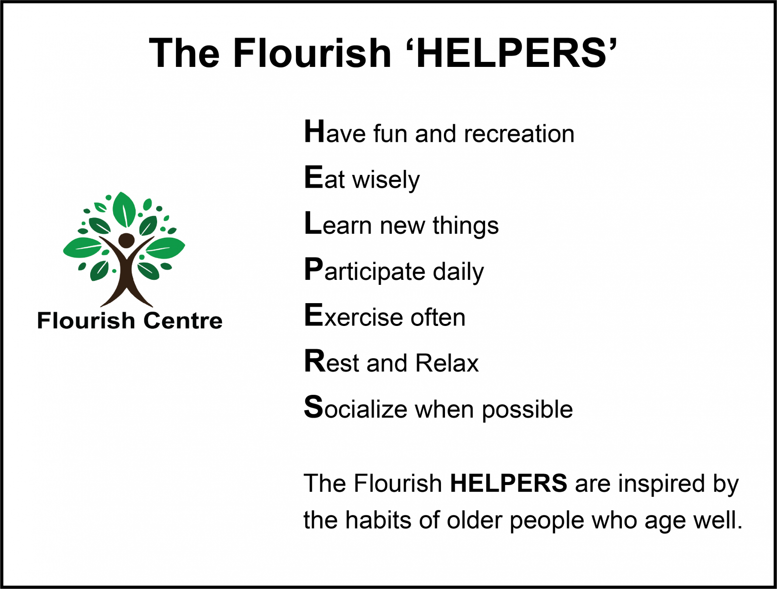 Flourish Centre - Mental, physical, and social recreation for people 55+.